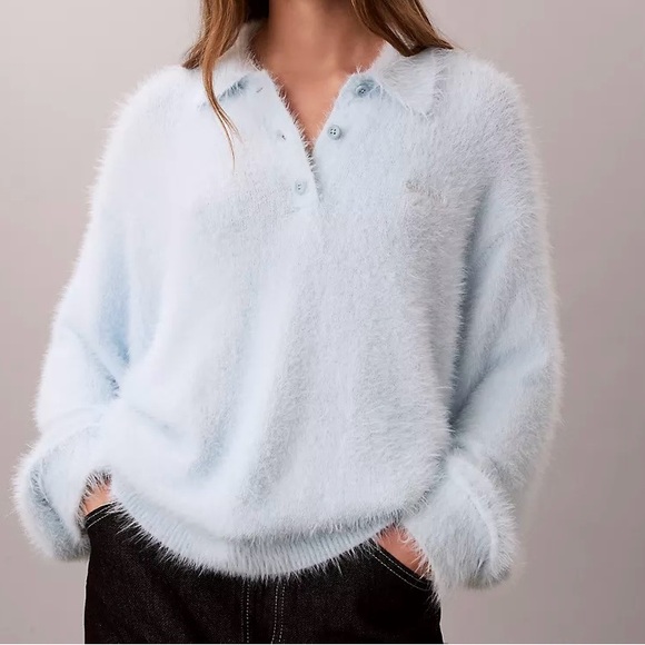 Calvin Klein | Sweaters | Womens Super Soft Light Blue Calvin Klein ...